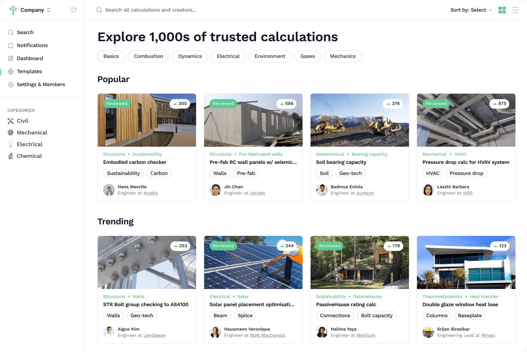 CalcTree - Engineering calculation management software